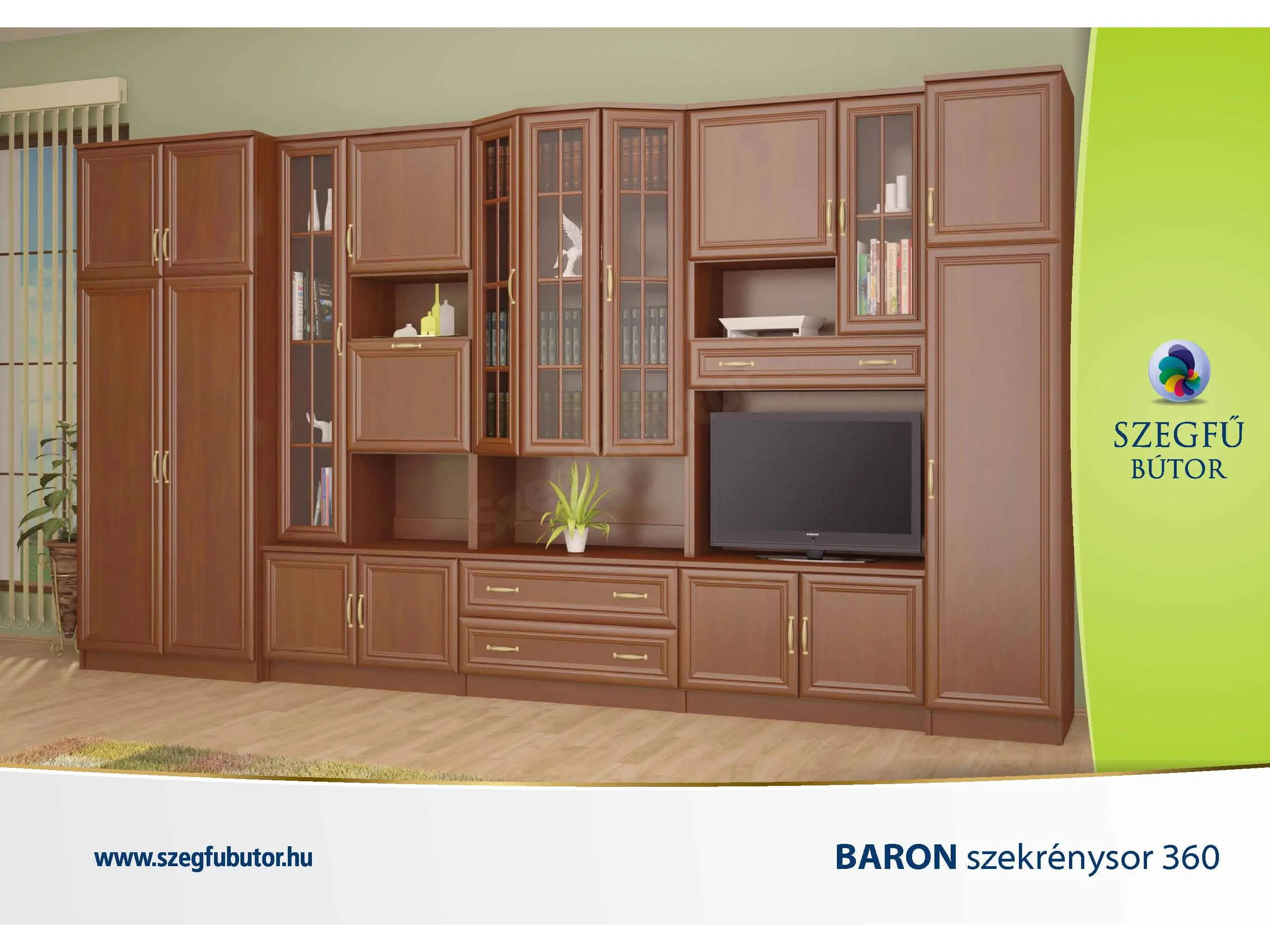 Baron szekrénysor, 2. elem: Üveges báros - Szekrénysorok elemenként ...